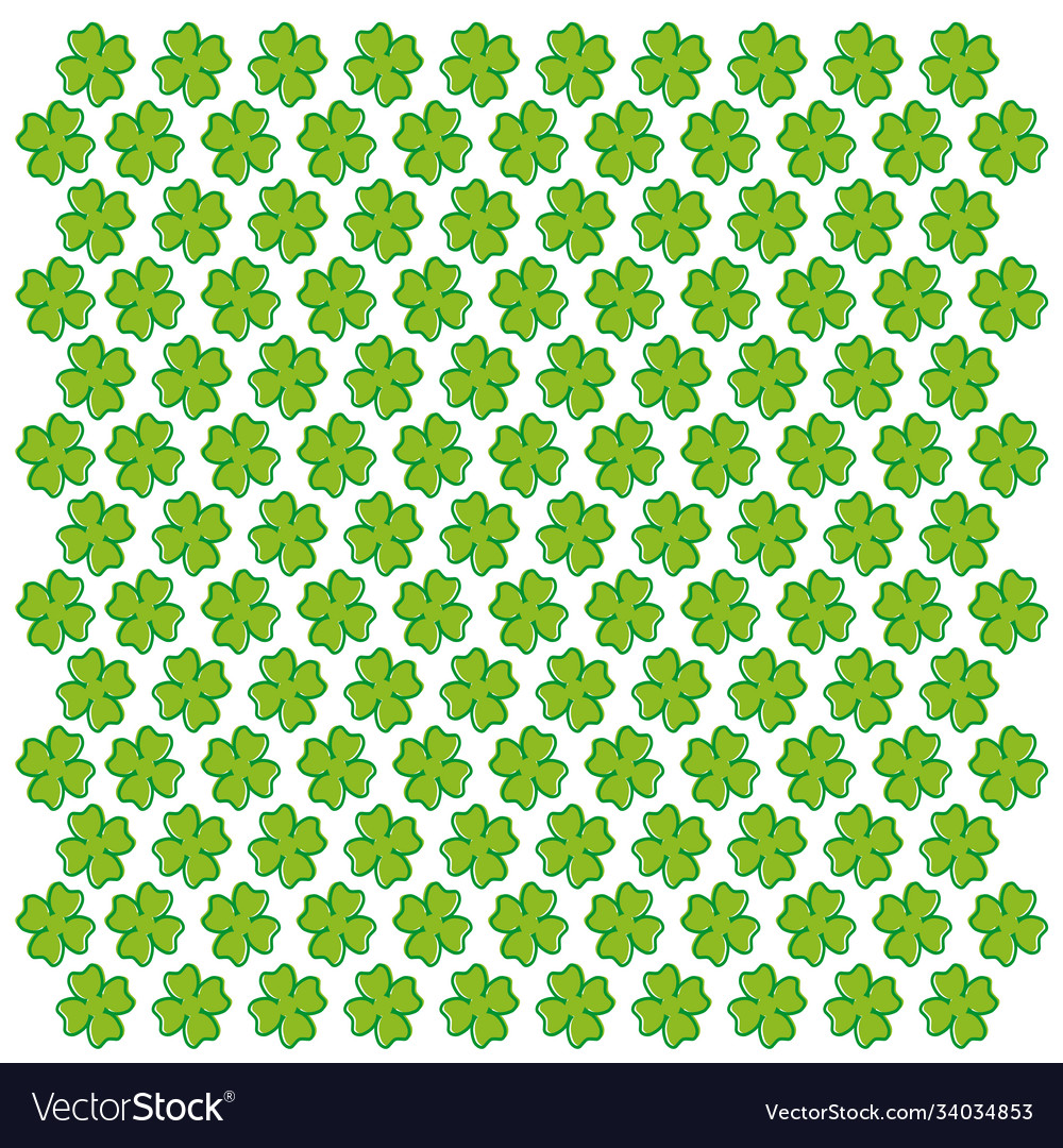 Seamless pattern background clover leaf design Vector Image