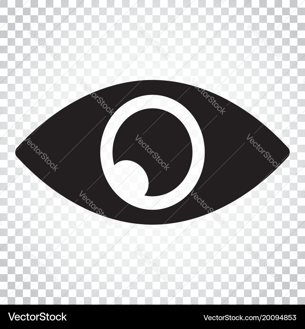 Simple eye icon eyesight pictograph in flat style Vector Image