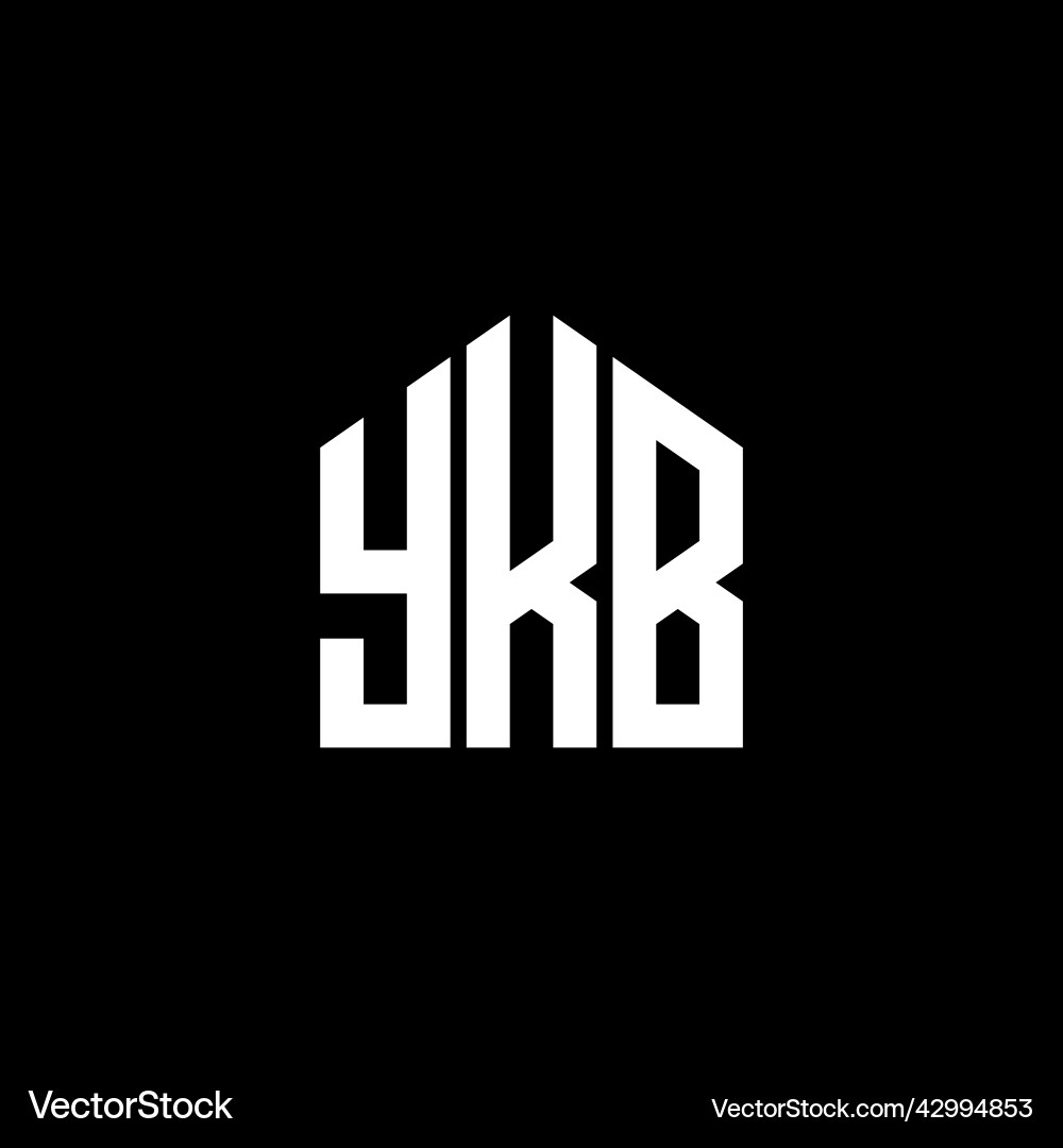 Ykb letter logo design on black background Vector Image