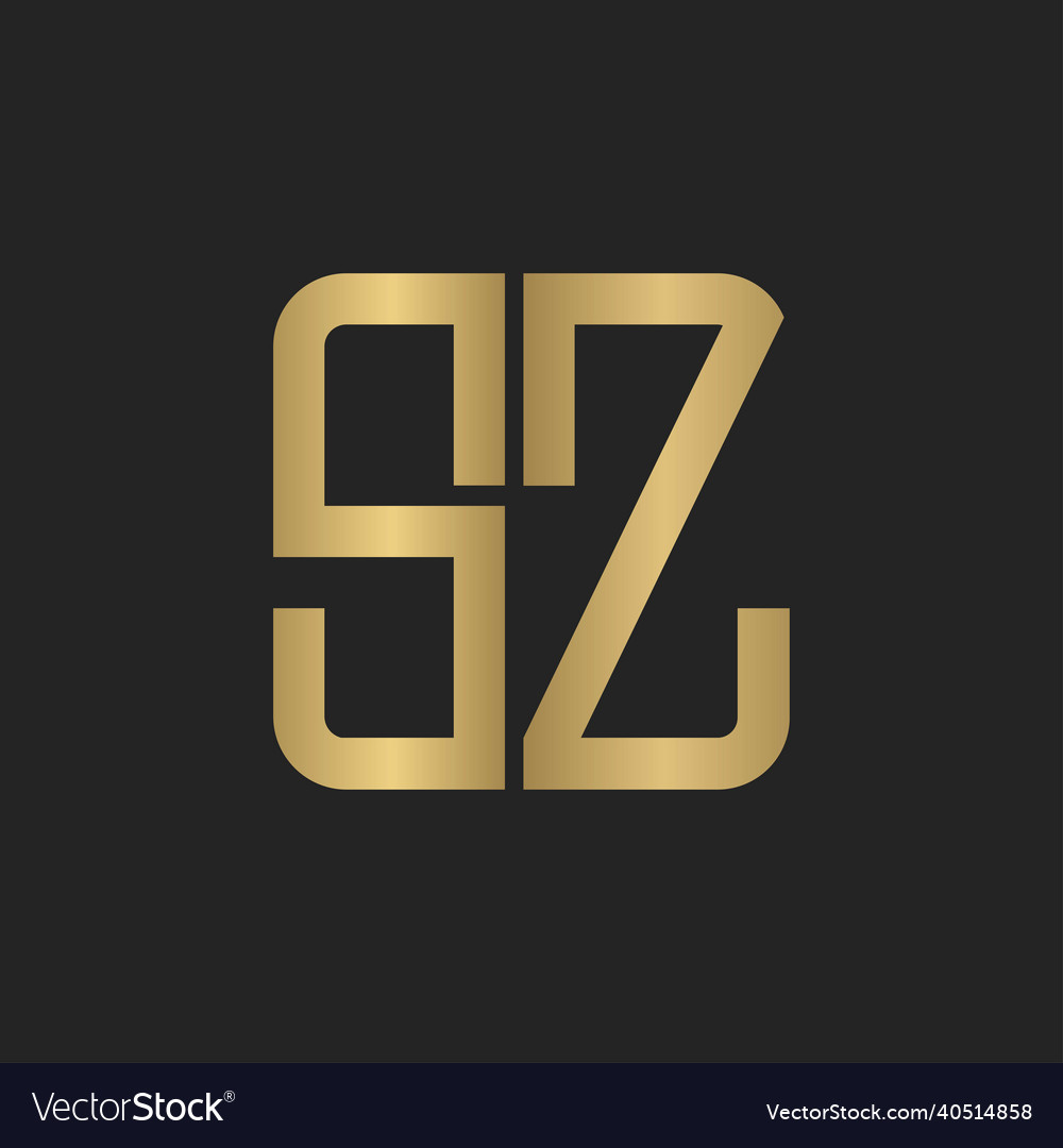 Alphabet initials logo sz zs z and s Royalty Free Vector