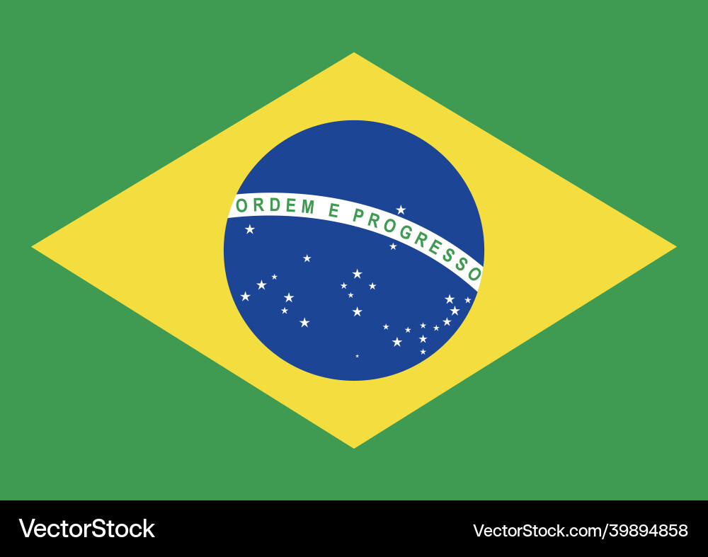 Brazil country flag Royalty Free Vector Image - VectorStock