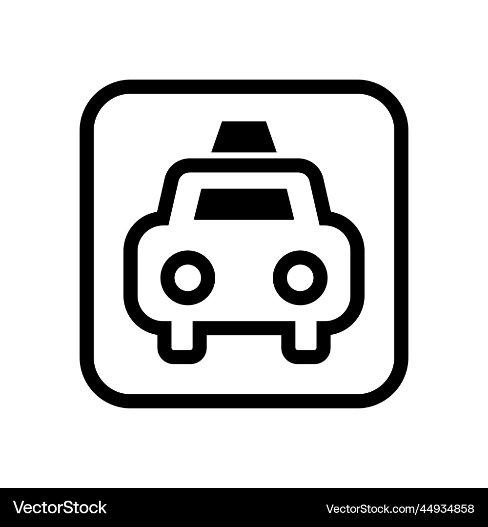 Cab box icon or taxi icon Royalty Free Vector Image
