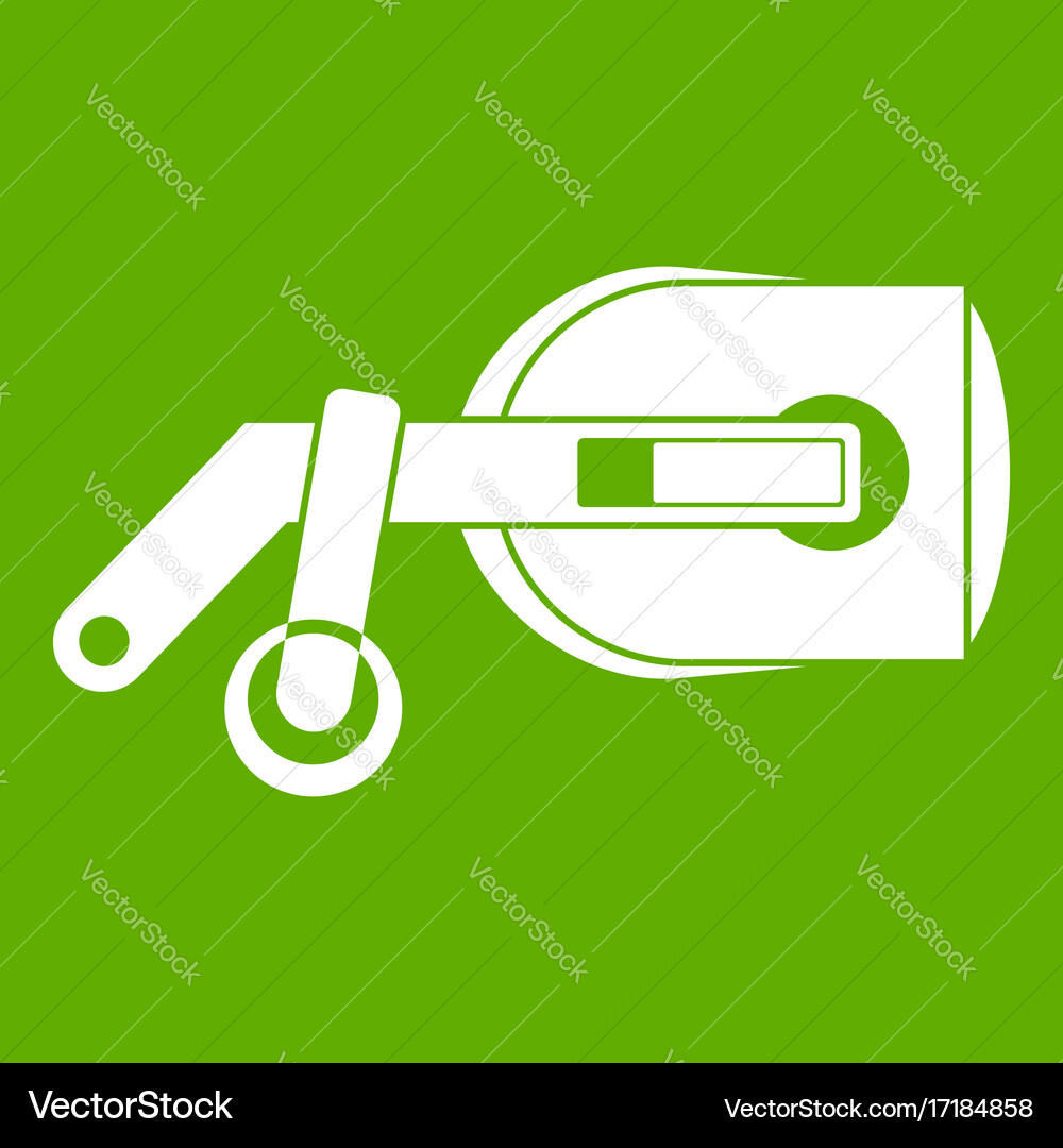 Game reality glasses icon green Royalty Free Vector Image