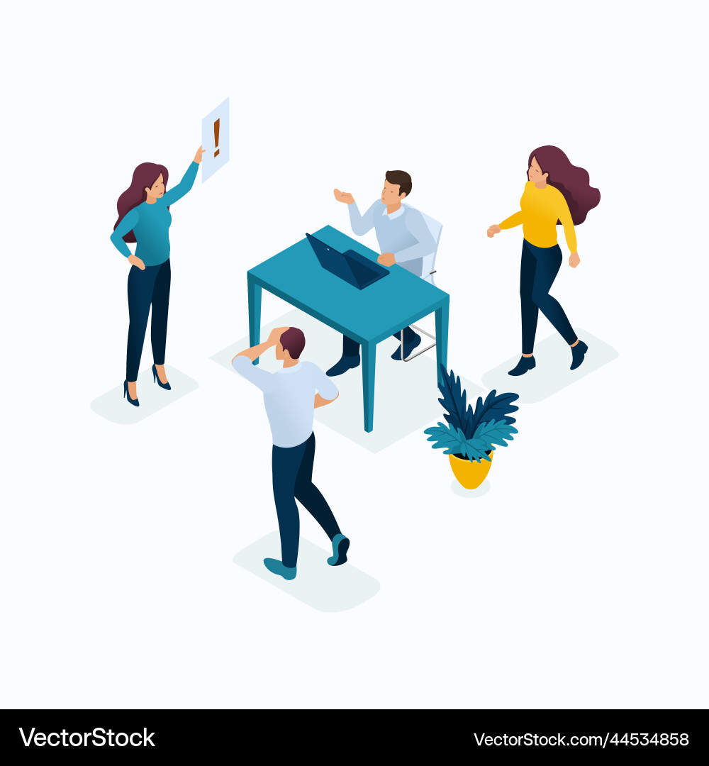 Isometric concept templates for business Vector Image