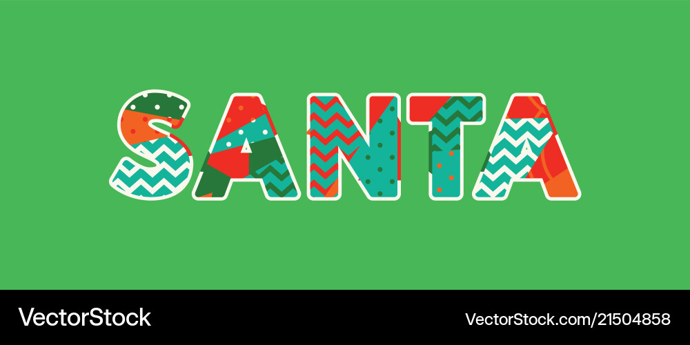 Santa concept word art Royalty Free Vector Image