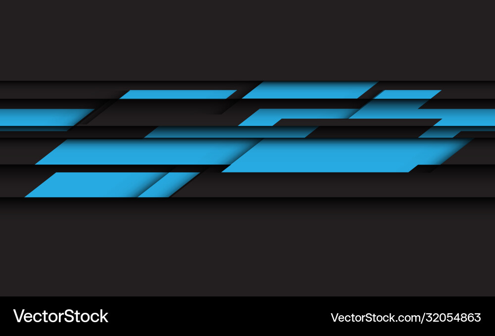 Abstract blue grey geometric black futuristic Vector Image