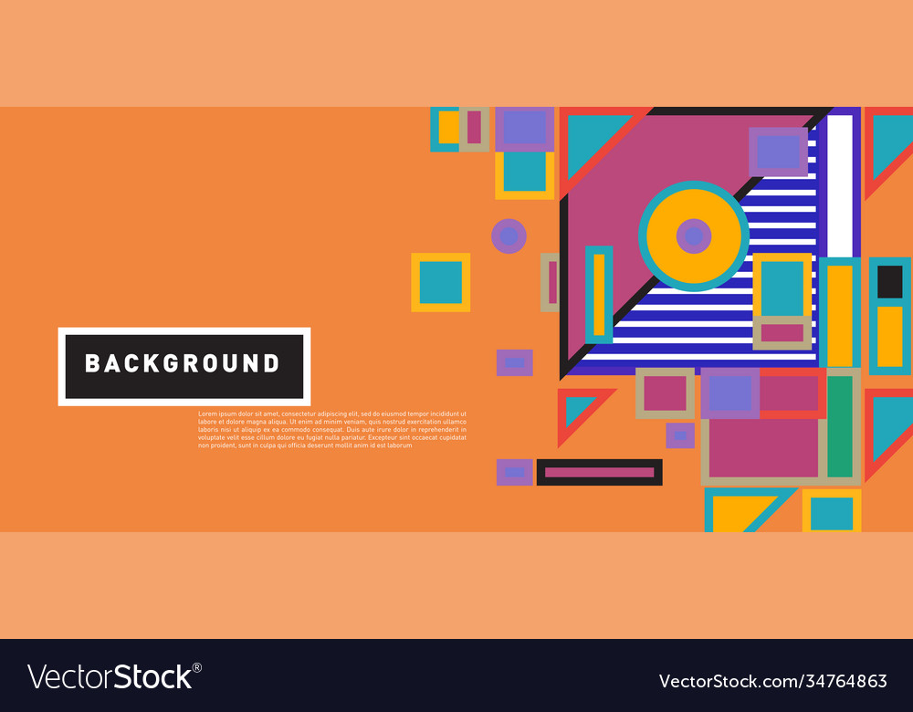 Abstract Colorful Rectangle Background For Banner Vector Image