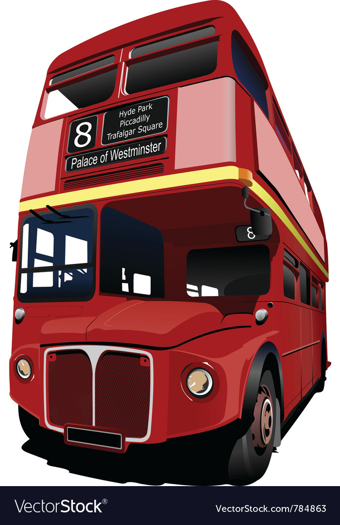 Double decker bus Royalty Free Vector Image - VectorStock
