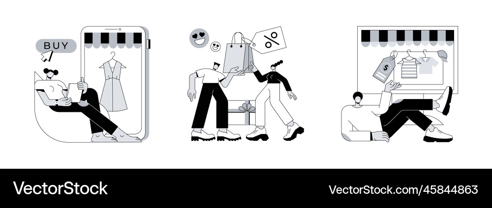 E-commerce platform abstract concept Royalty Free Vector