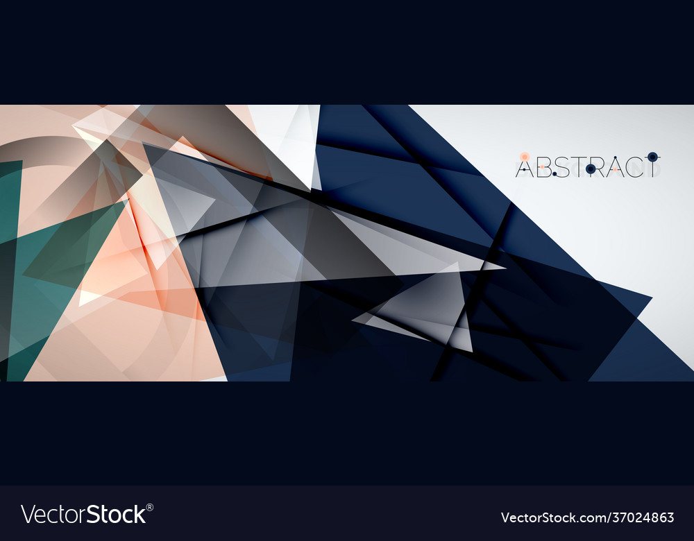 Geometric abstract background color triangle Vector Image