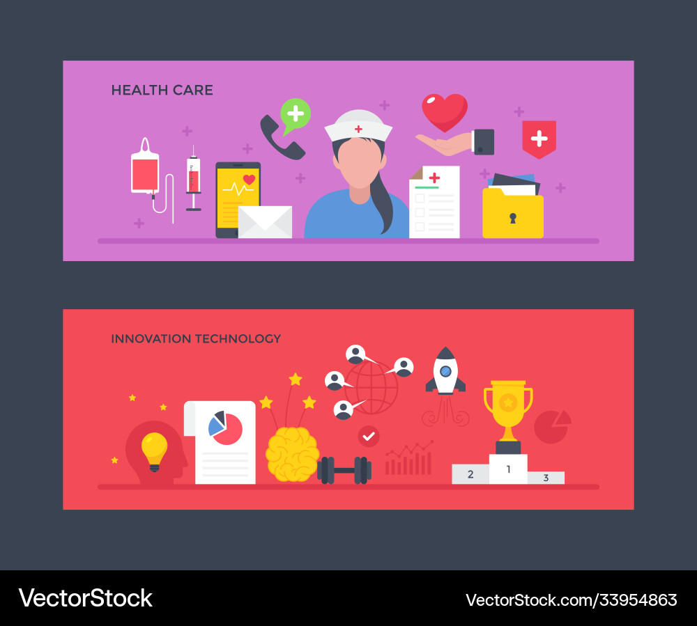 Health care and innovation technology Royalty Free Vector