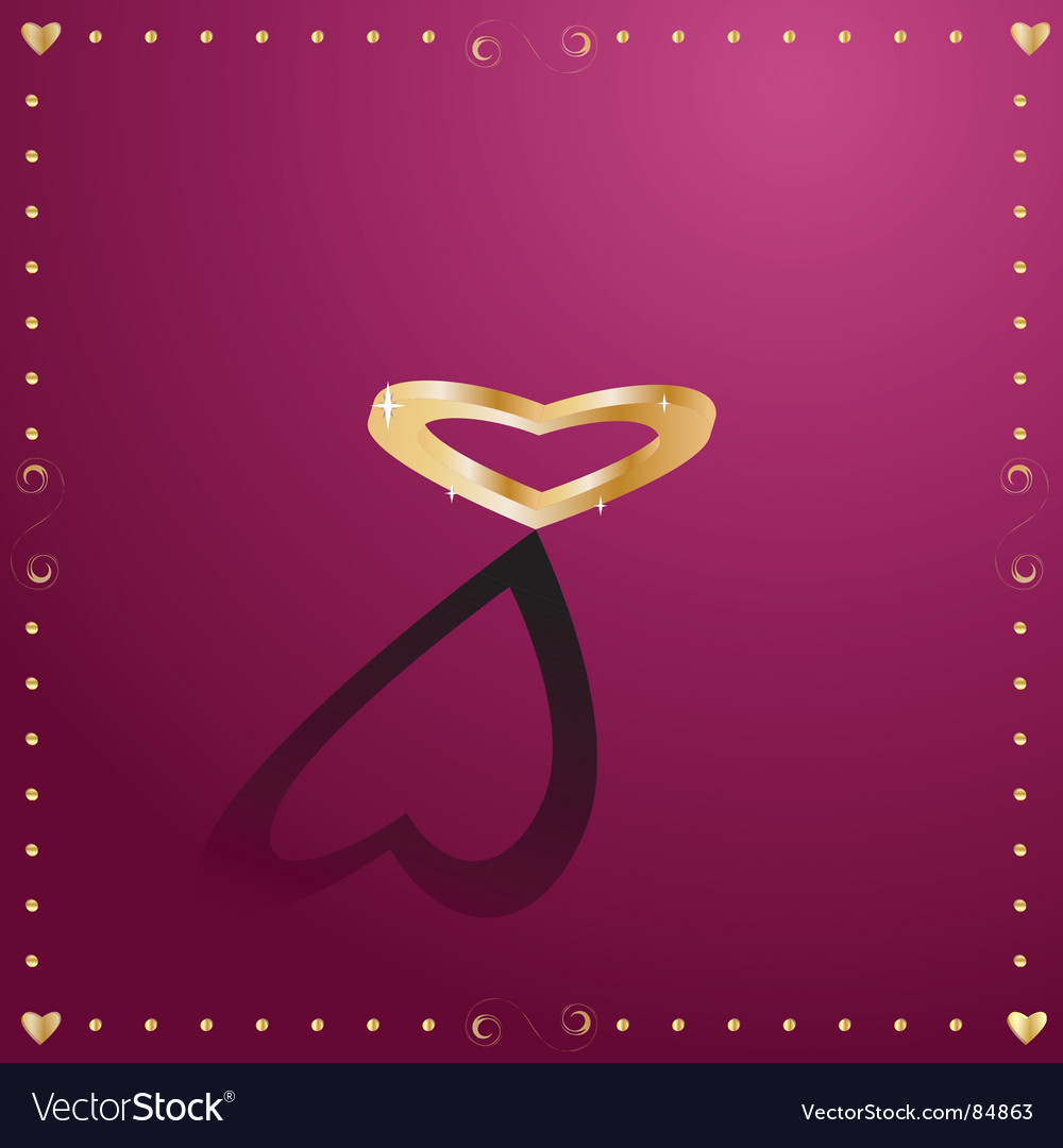 Heart shadow Royalty Free Vector Image - VectorStock