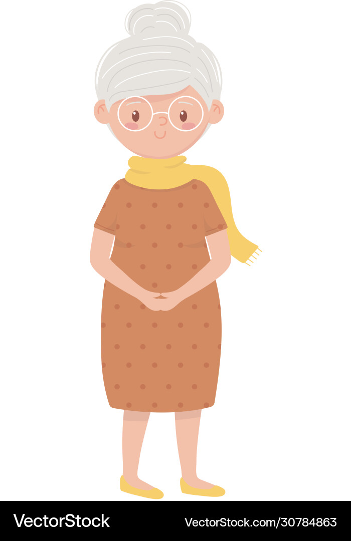 Isolated grandmother avatar design Royalty Free Vector Image