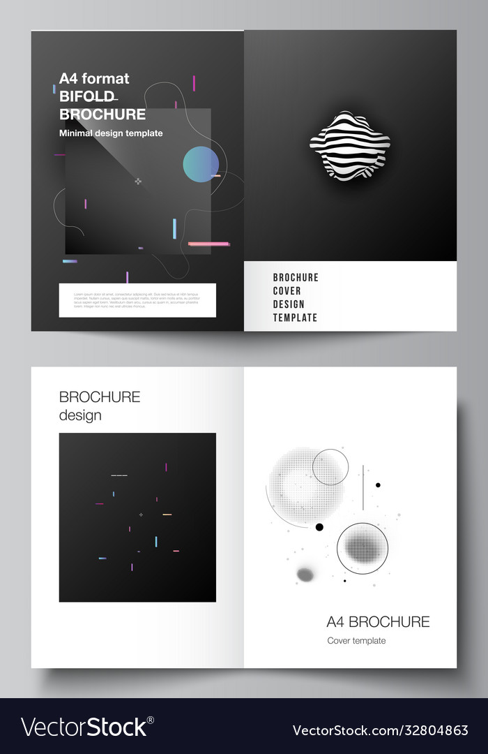 Layout two a4 format cover mockups Royalty Free Vector Image