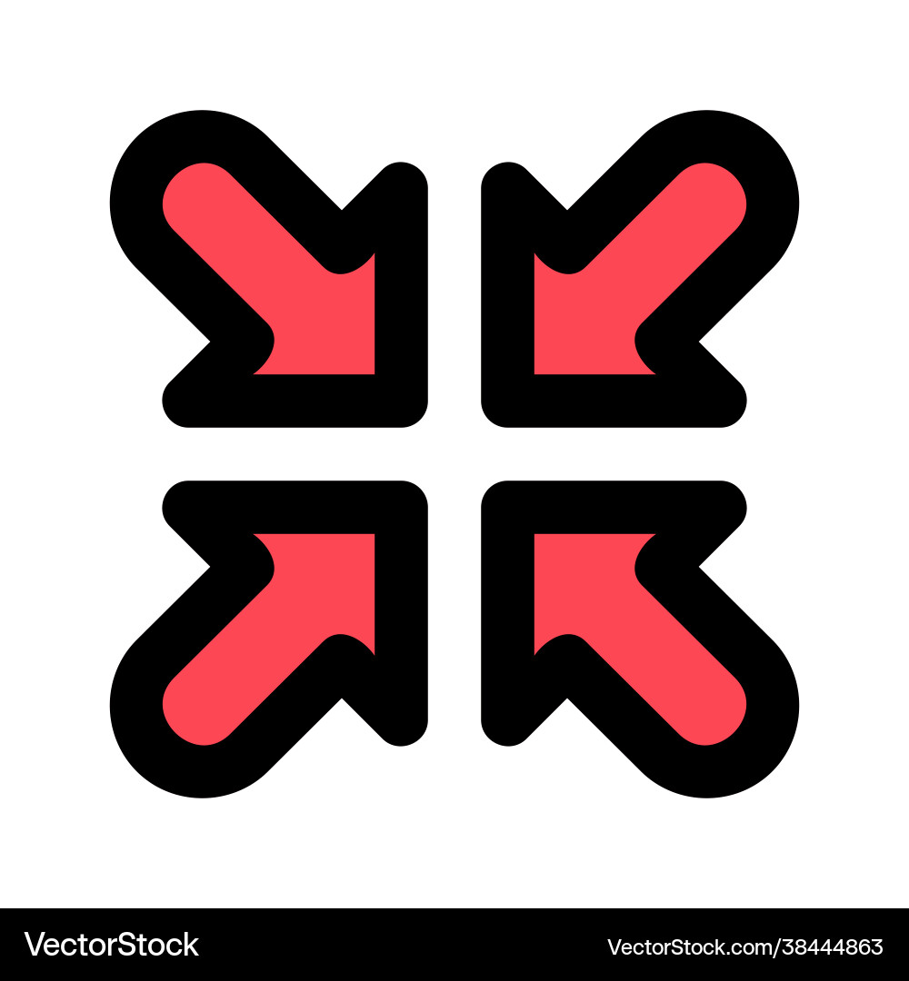 Minimize icon in filled line style for any Vector Image