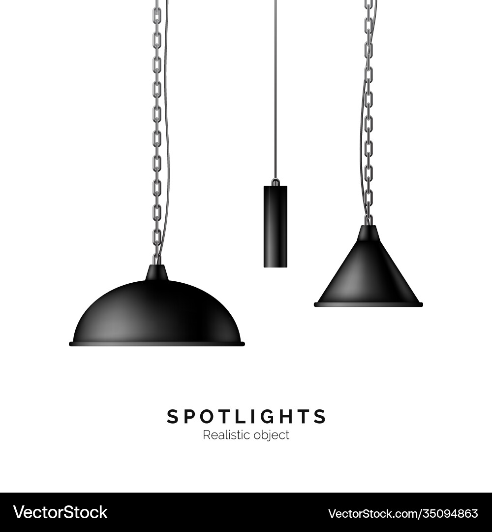 Set lamps design for banner or poster Royalty Free Vector