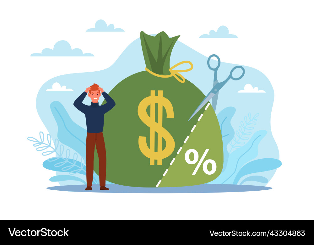 Tax rate budget expenditure management return Vector Image