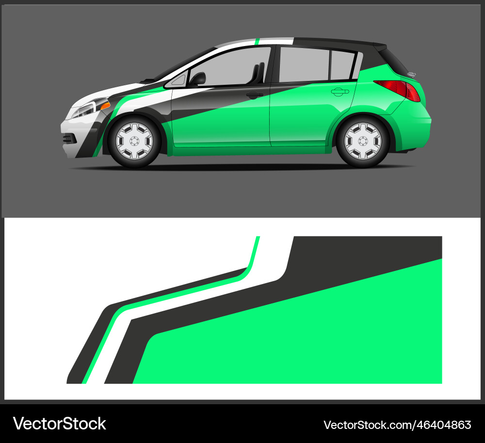 Vinyl vehicle wrap sticker design car graph Vector Image