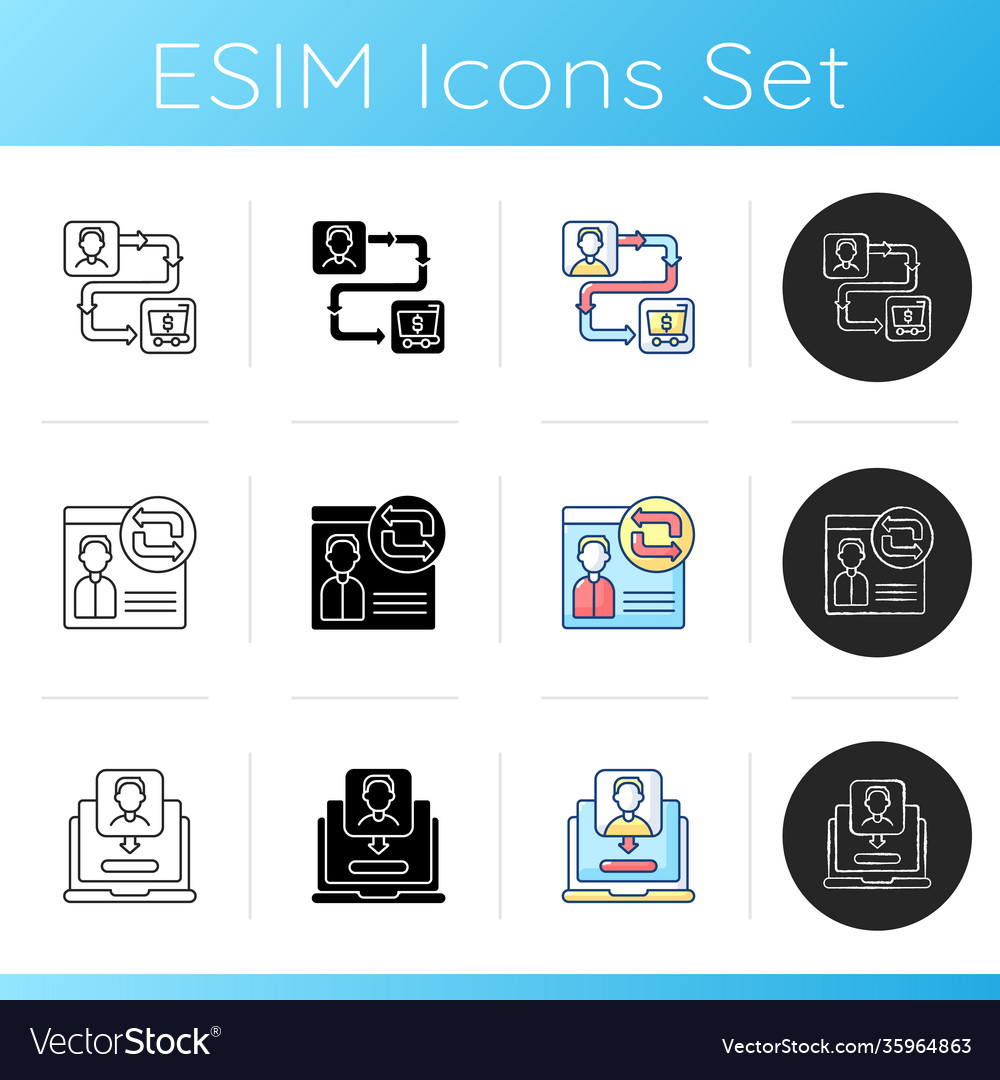 Web analytics icons set Royalty Free Vector Image