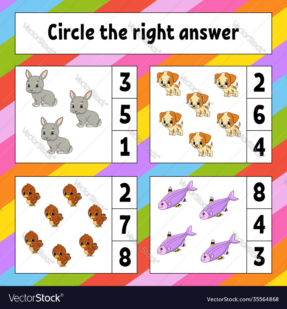 Circle right answer education developing Vector Image