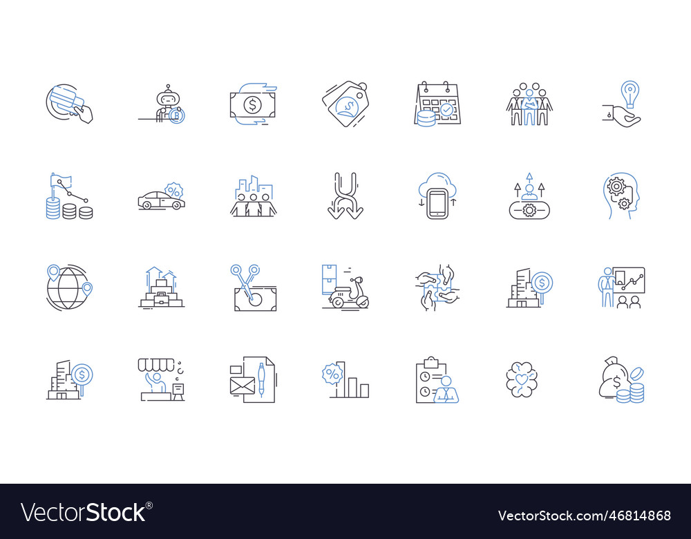Coupon codes line icons collection discounts Vector Image