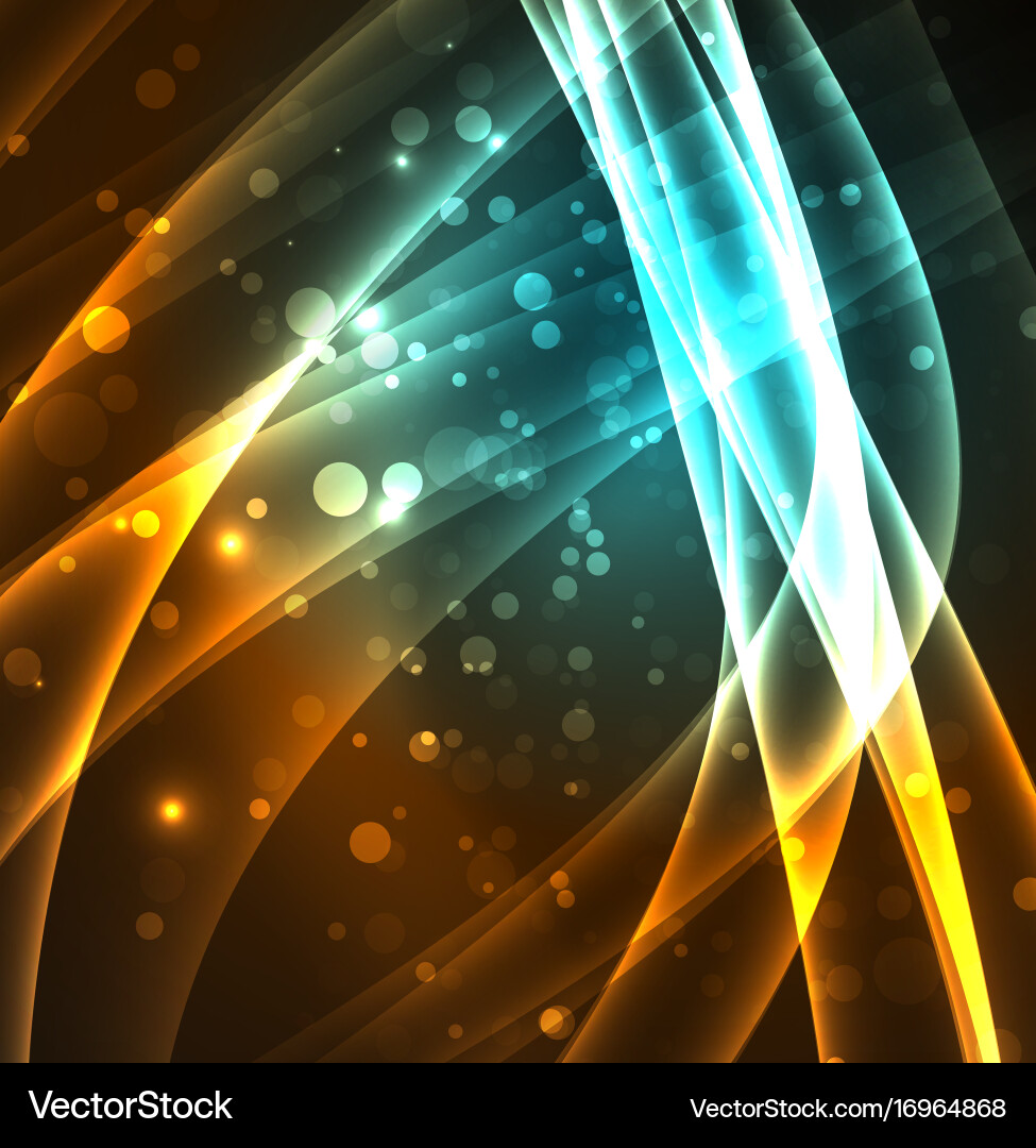 Energy lines glowing waves in the dark Royalty Free Vector