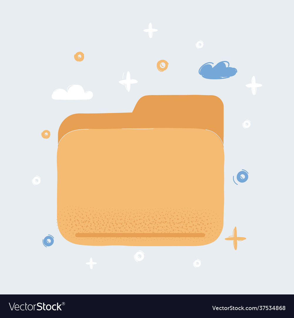 Folder icon on white Royalty Free Vector Image