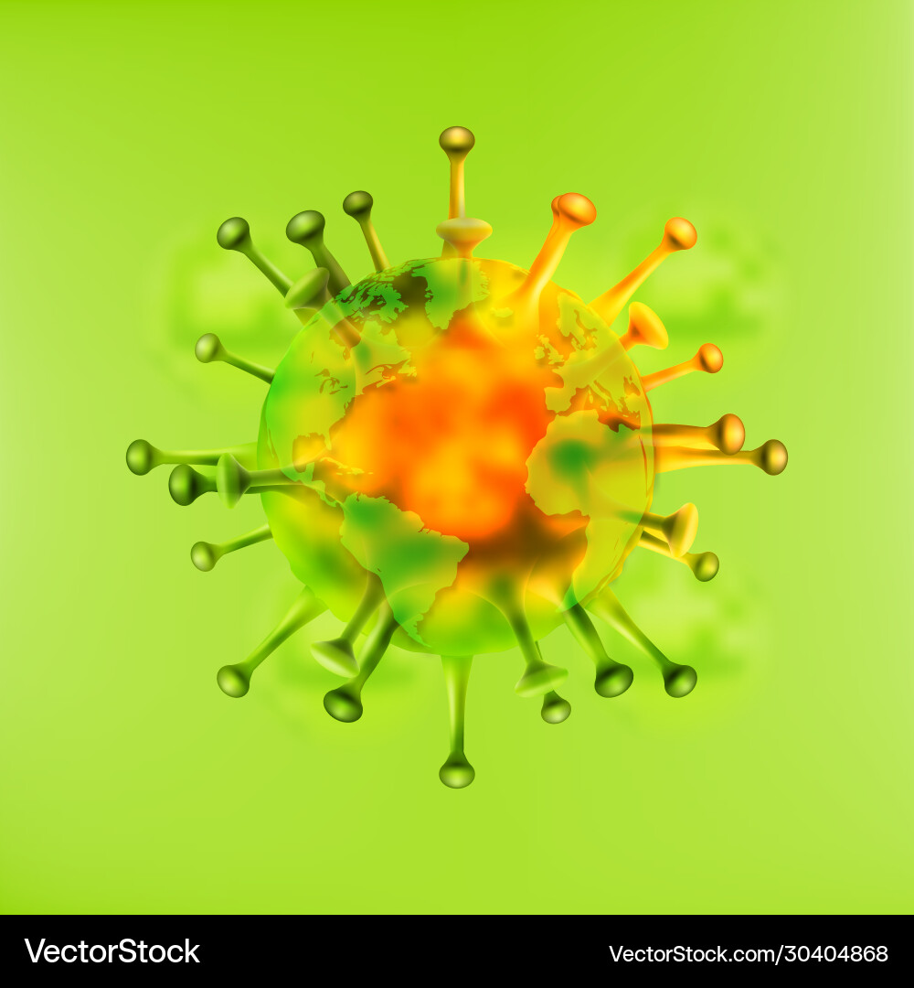 Globe earth infection coronavirus disease the Vector Image