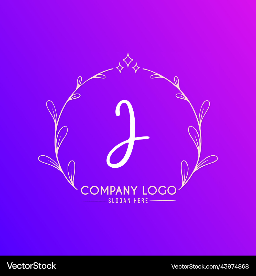 Premium luxury modern brand monogram letter j Vector Image
