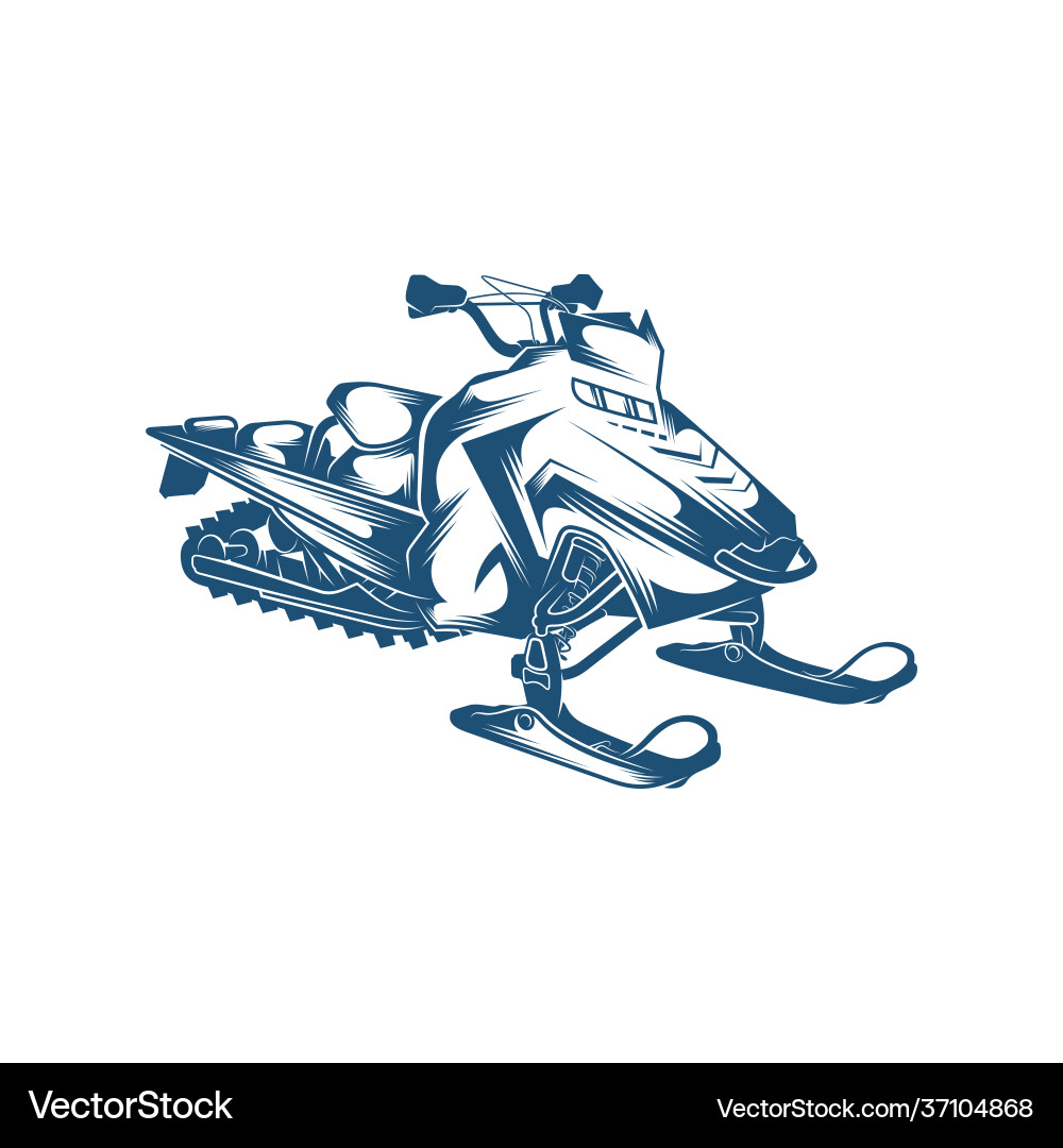 Snowmobile design creative logo Royalty Free Vector Image