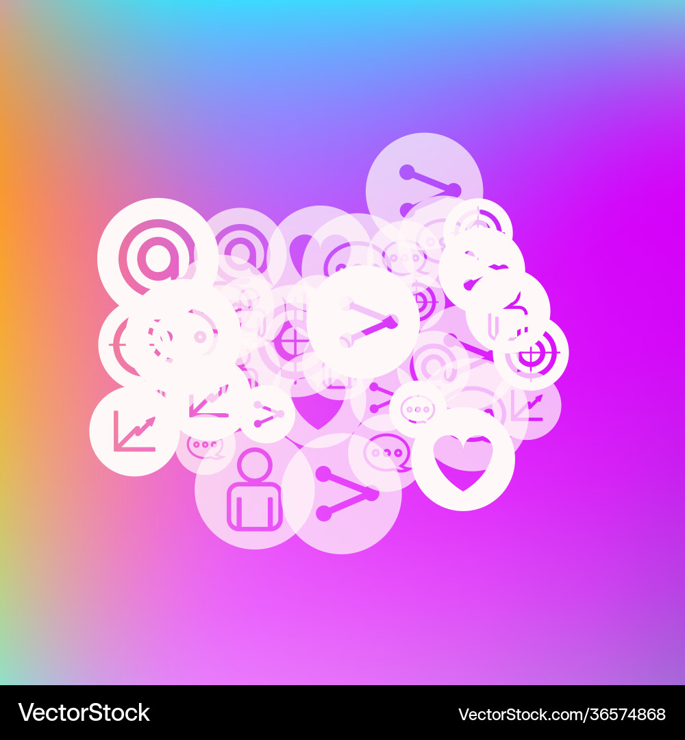 Social media marketing communication networking Vector Image