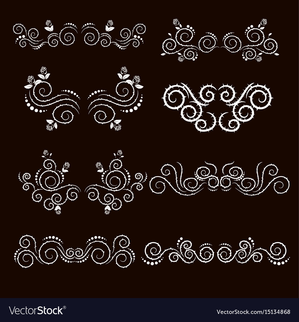 Vintage frames and scroll elements Royalty Free Vector Image