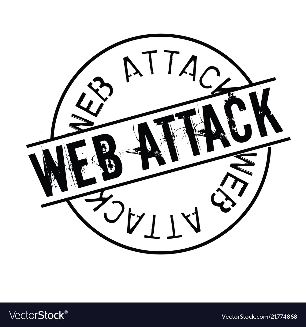 Web attack rubber stamp Royalty Free Vector Image