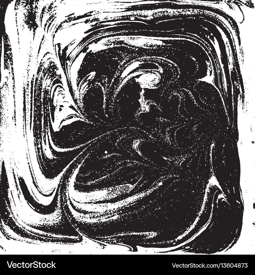 Black and white liquid texture watercolor hand Vector Image