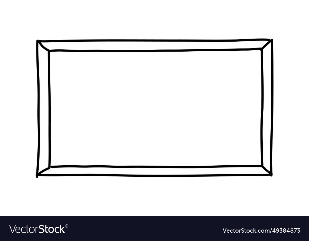 Doodle frames rectangle hand drawn borders Vector Image