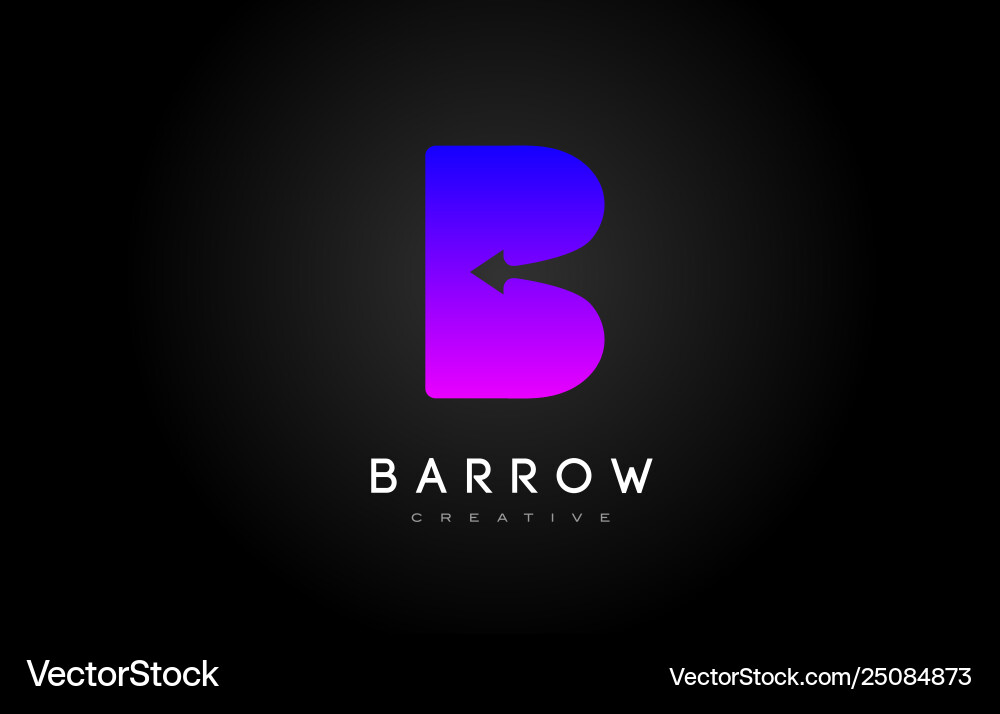Purple b logo letter icon design Royalty Free Vector Image