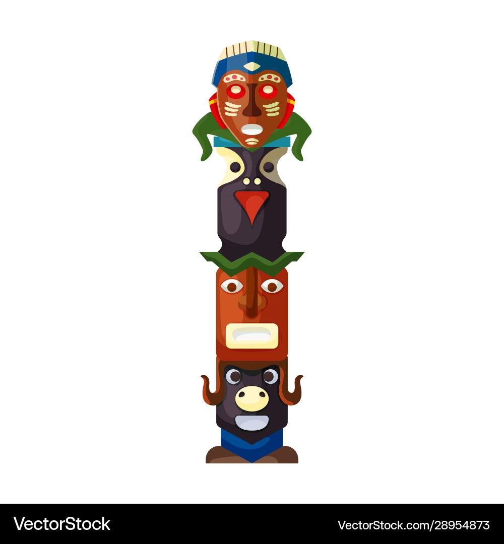 Totem iconcartoon icon isolated Royalty Free Vector Image