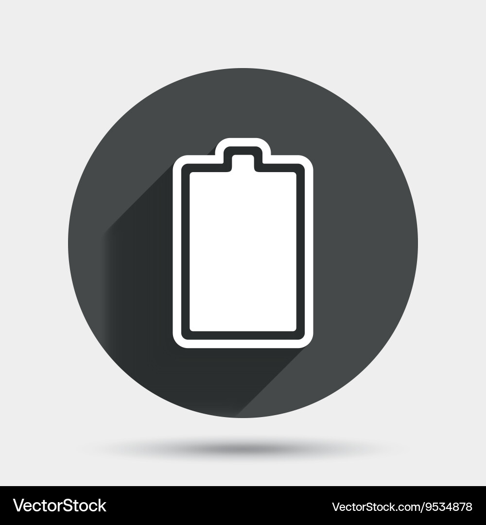 Battery fully charged sign icon electricity Vector Image