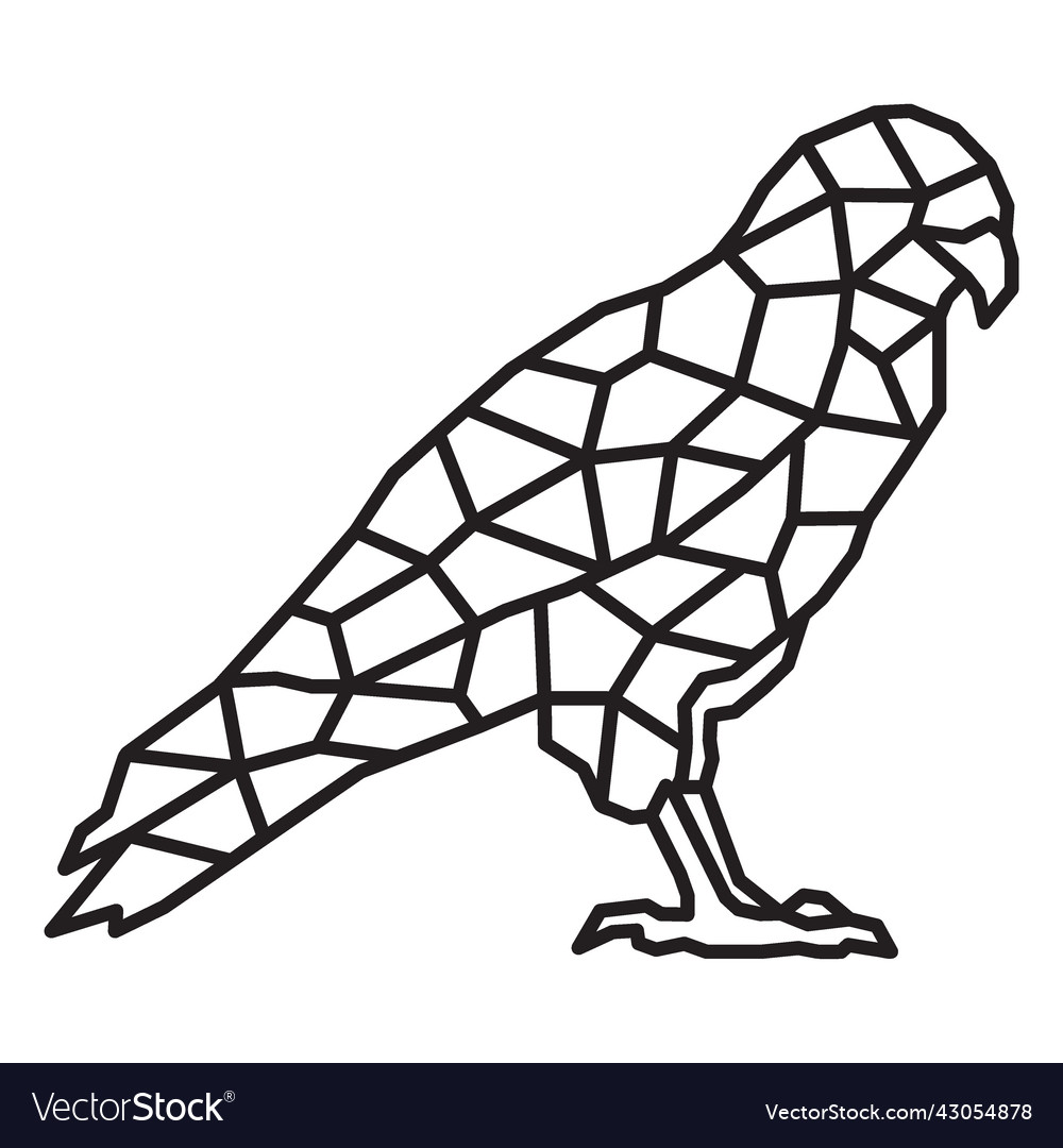 Bold eagle polygonal Royalty Free Vector Image