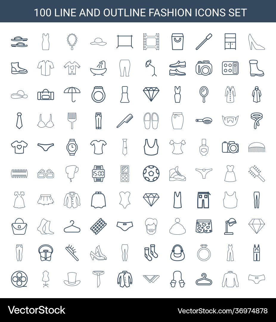 Fashion icons Royalty Free Vector Image - VectorStock