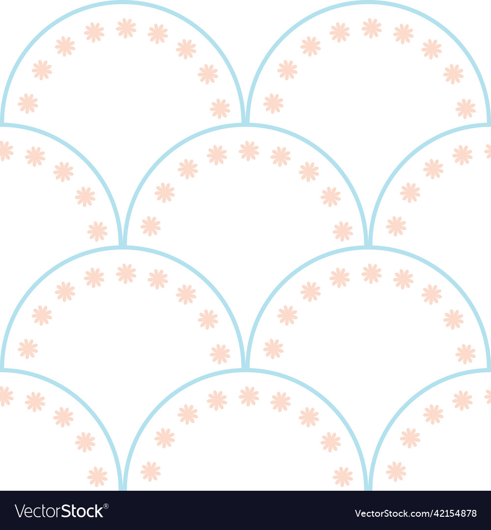 Geometric fish scale pattern seamless repeat Vector Image