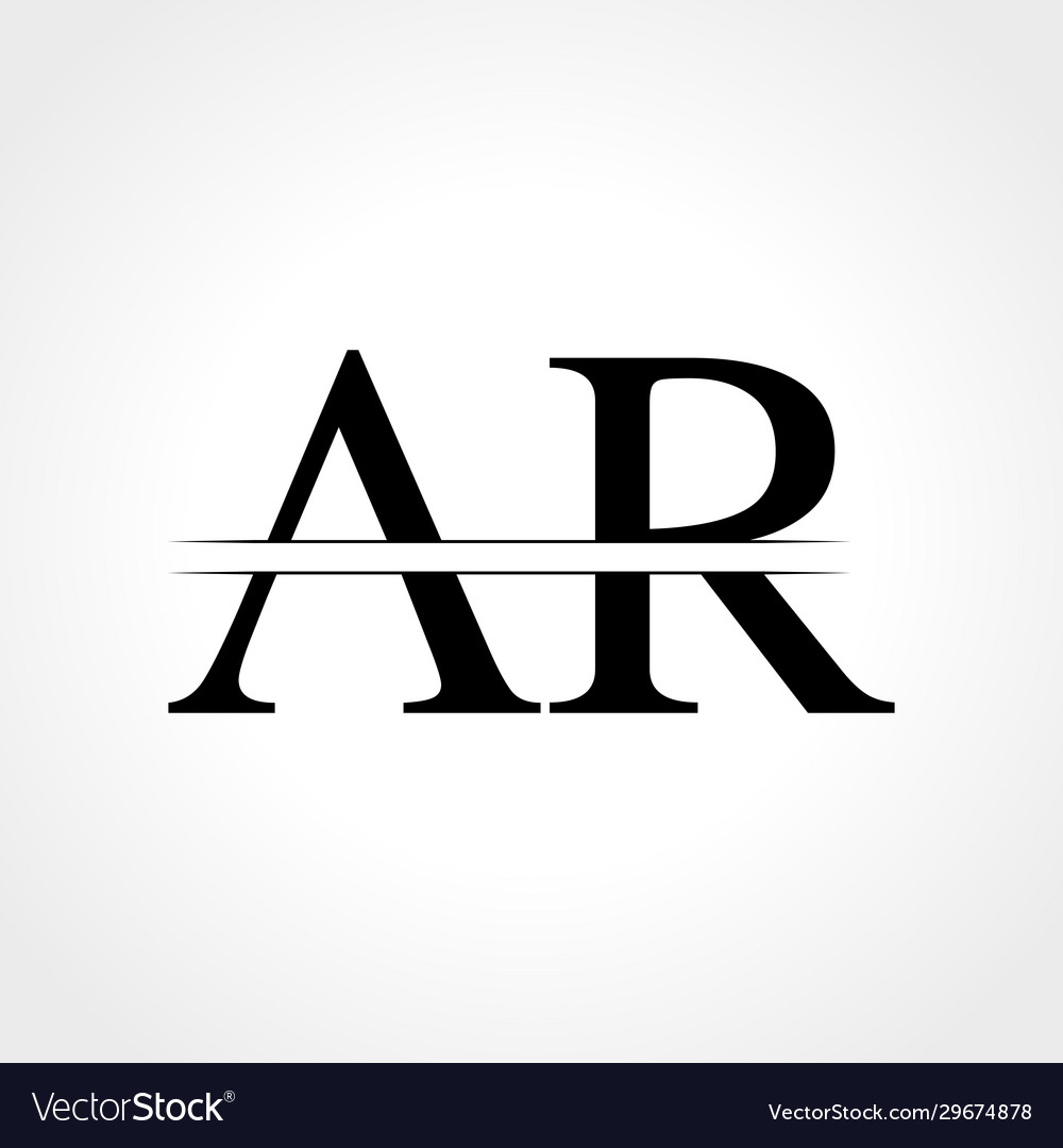Initial ar letter logo with creative modern Vector Image
