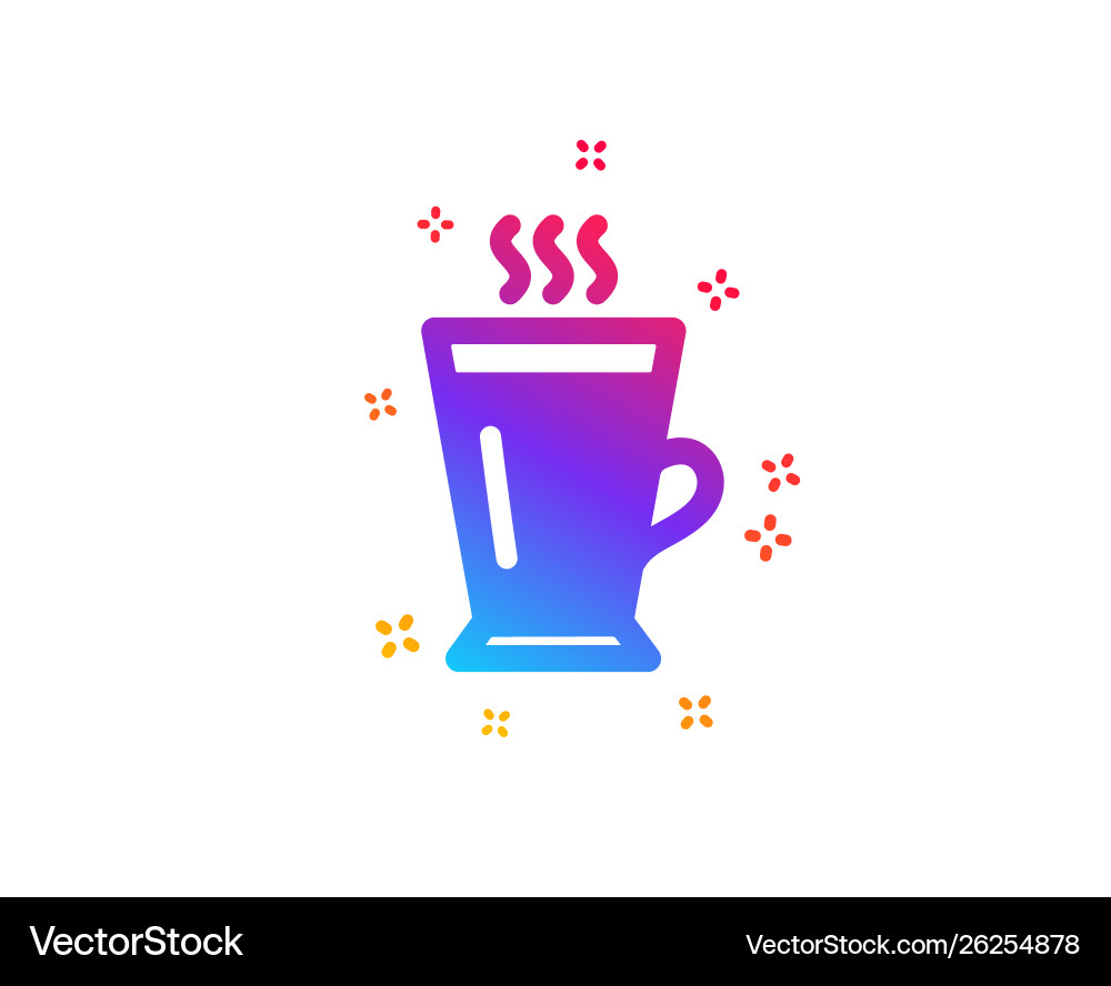 Latte icon hot coffee or tea sign Royalty Free Vector Image
