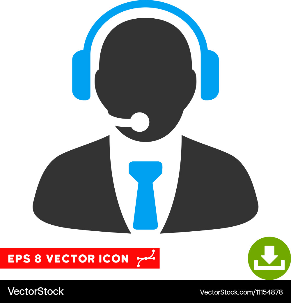 Support manager eps icon Royalty Free Vector Image