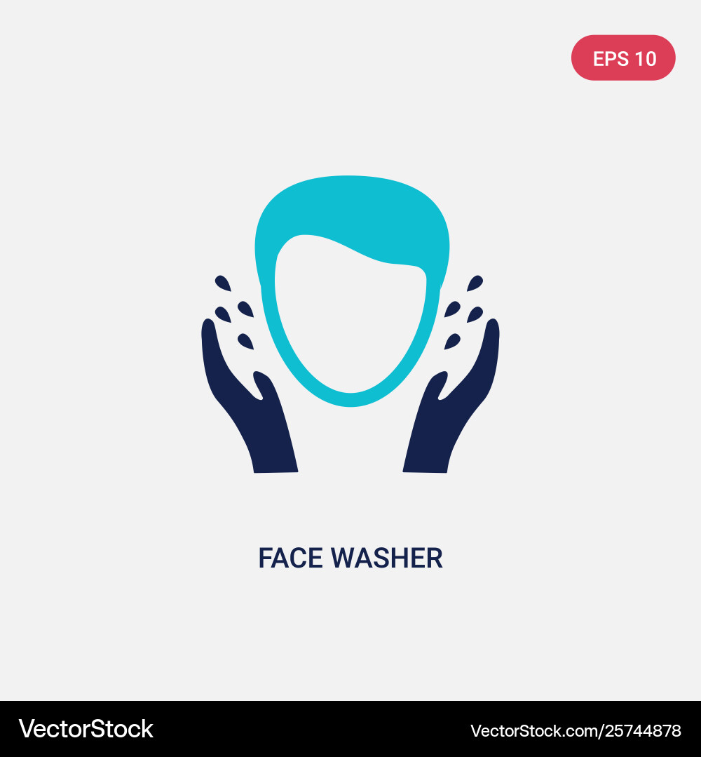 Two color face washer icon from hygiene concept Vector Image