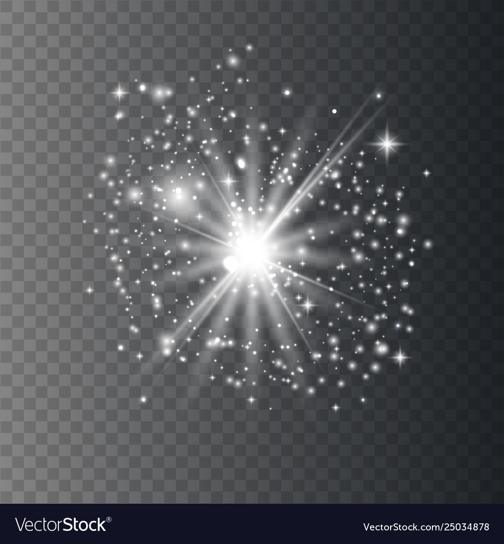 White light explosion effect Royalty Free Vector Image