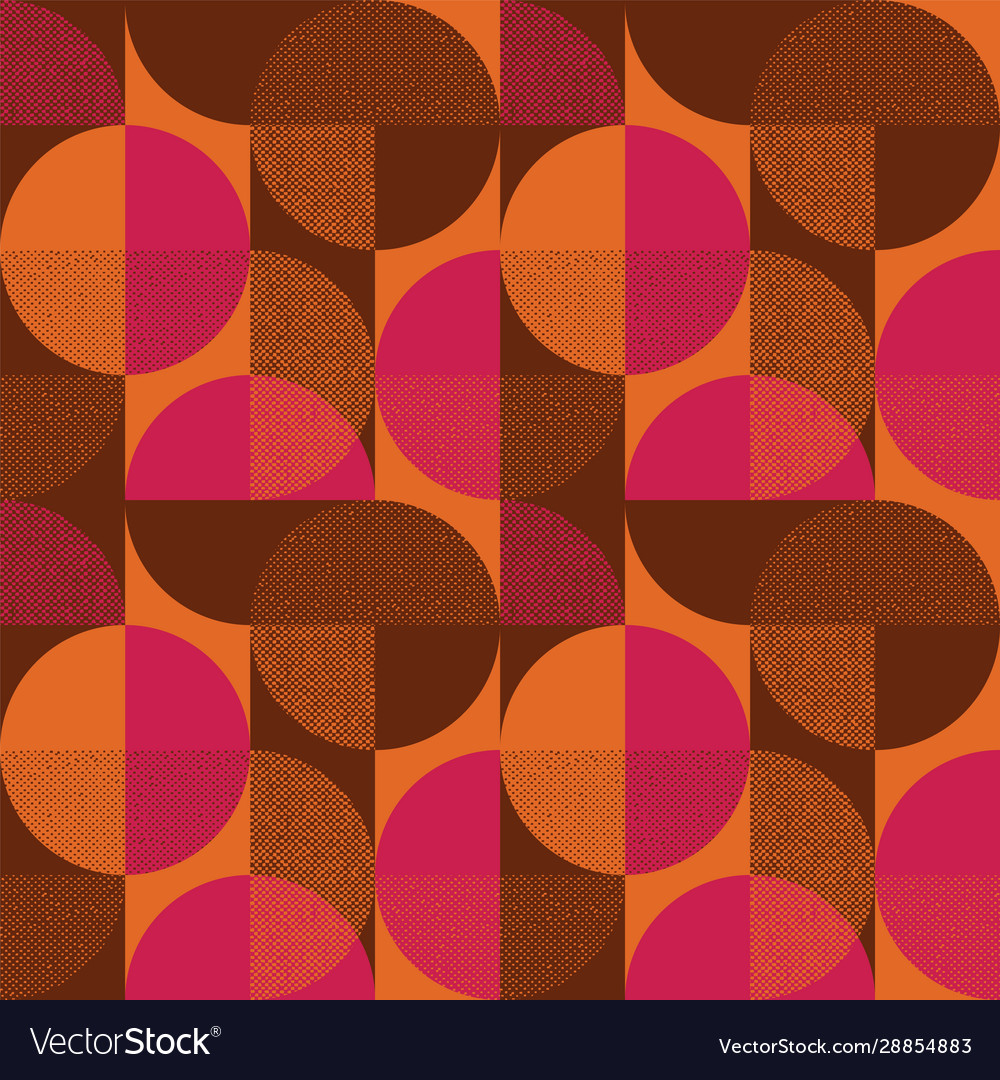 Abstract round shape seamless pattern Royalty Free Vector