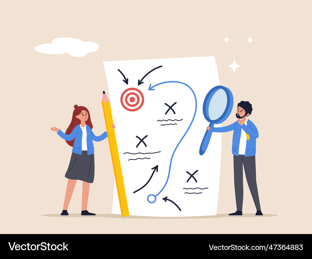 Business success concept strategic planning plan Vector Image