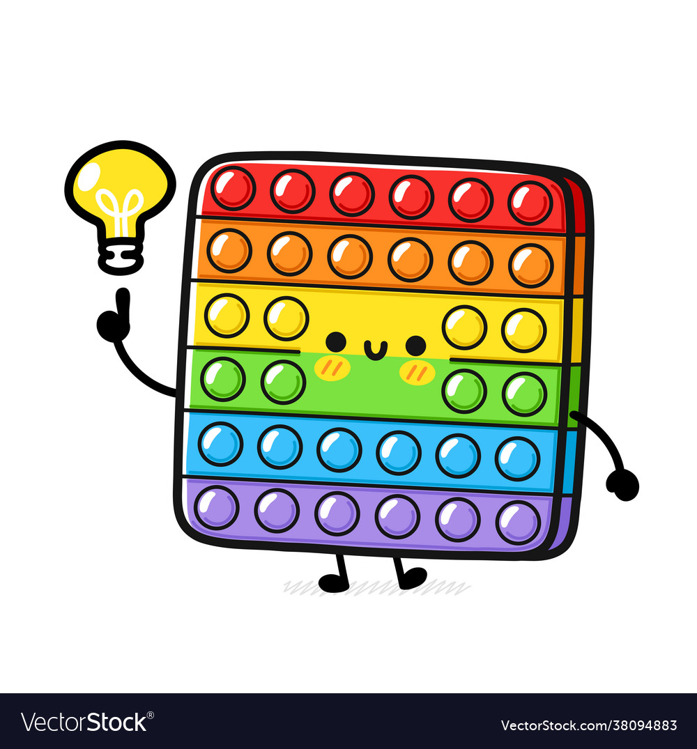Cute funny pop it fidget sensory toy with idea Vector Image