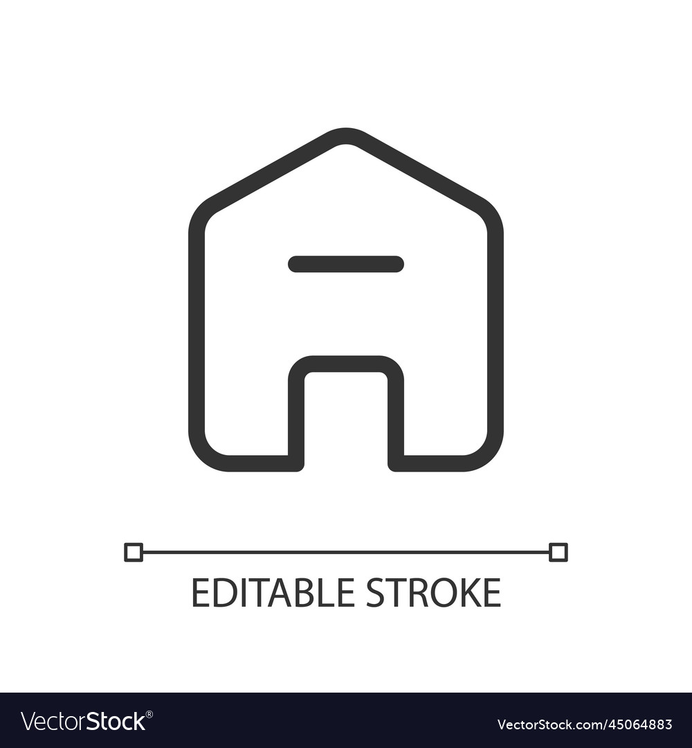 Delete address pixel perfect linear ui icon Vector Image